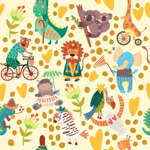 Wild animal pattern Vector Images | Depositphotos