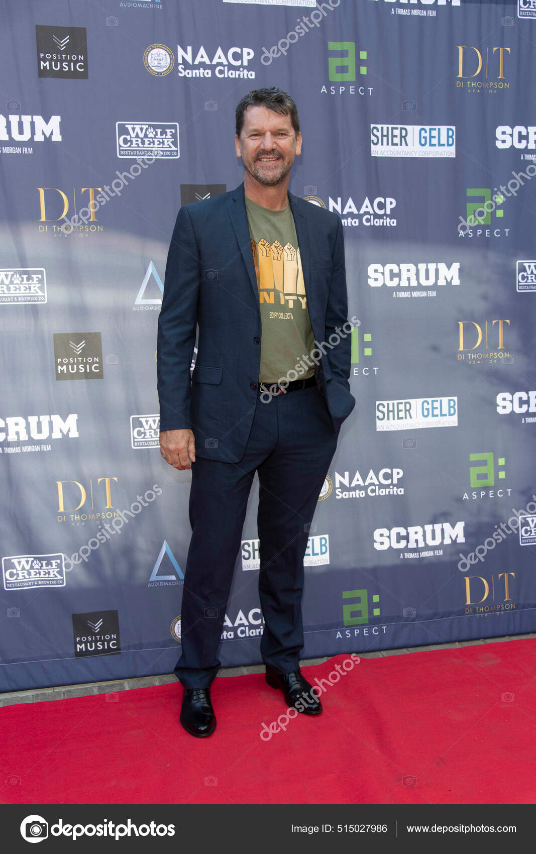 Thomas Morgan Attends Square Zero Films World Movie Premiere Scrum ...