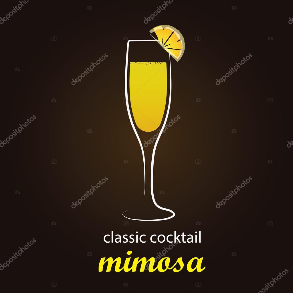 Mimosa Cocktail in authentic Flute glass Stock Vector by ©harshmunjal ...