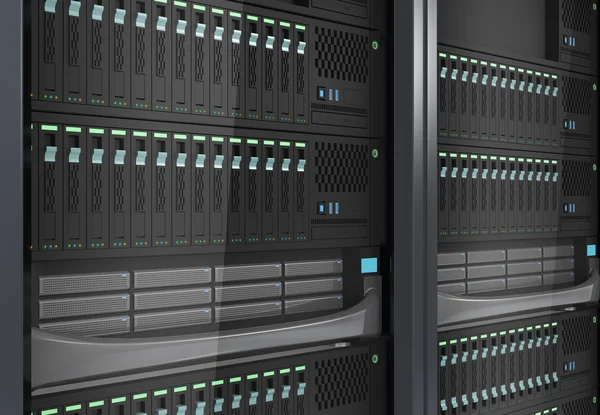 Single blade server rack isolated on gray background. Stock Photo by ...