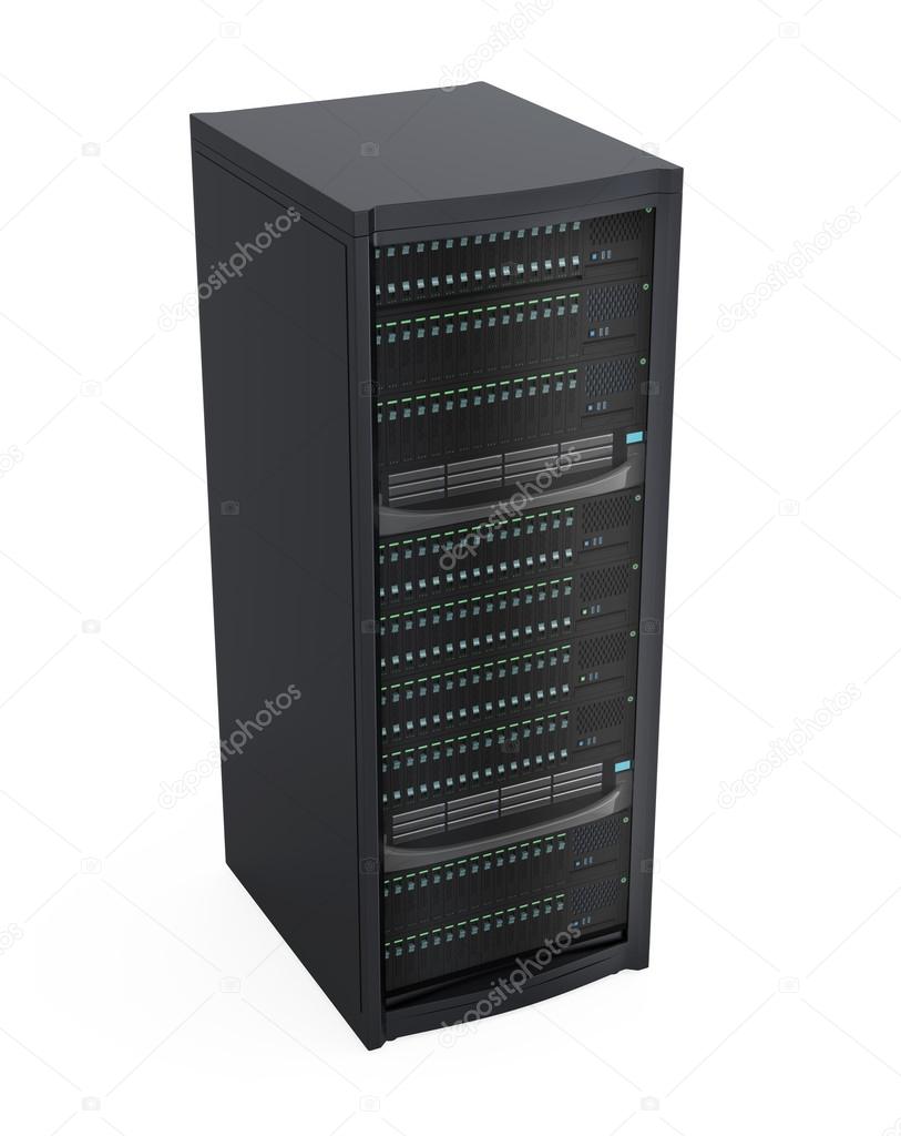 Single blade server rack isolated on white background. Stock Photo by ...