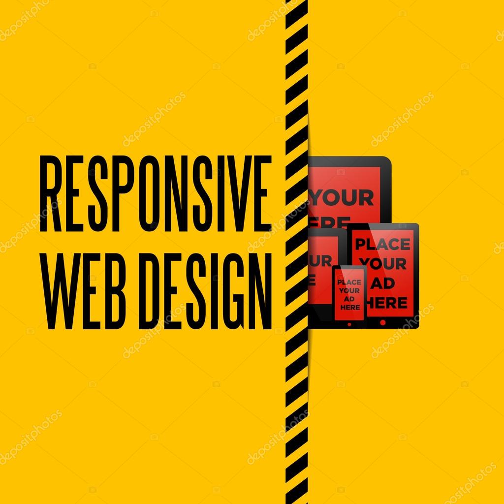 Responsive web design template ad Stock Vector Image by ©david_dark0 ...