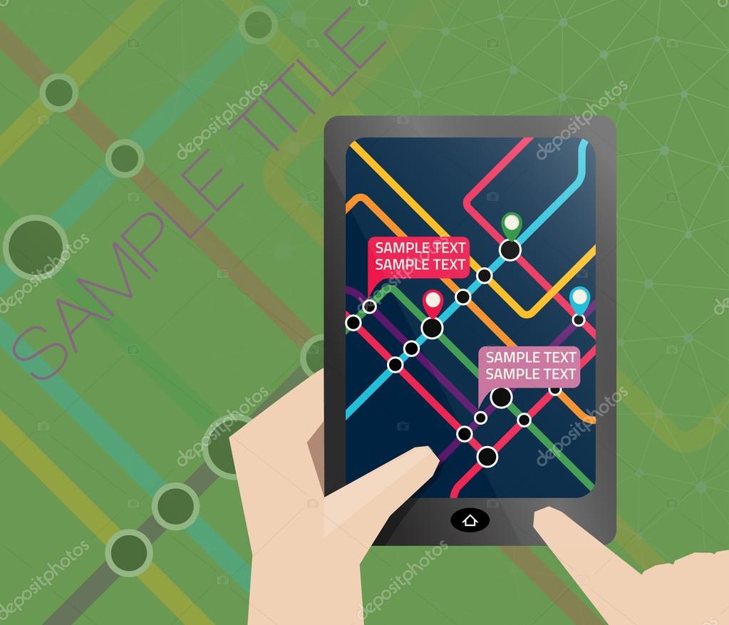 Subway map presentation slide Stock Vector Image by ©david_dark0 #50343079