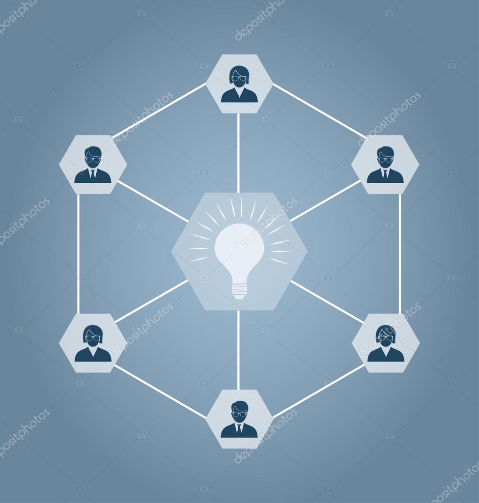 Teamwork concept graph Stock Vector by ©david_dark0 50344689 Teamwork concept graph Stock Vector by ©david_dark0 50344689