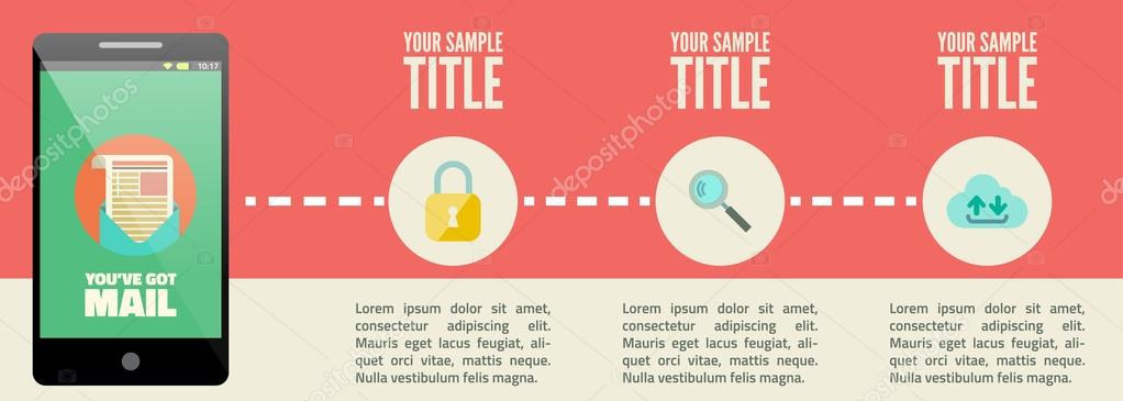 Phone mail app infographic Stock Vector Image by ©david_dark0 #51061315