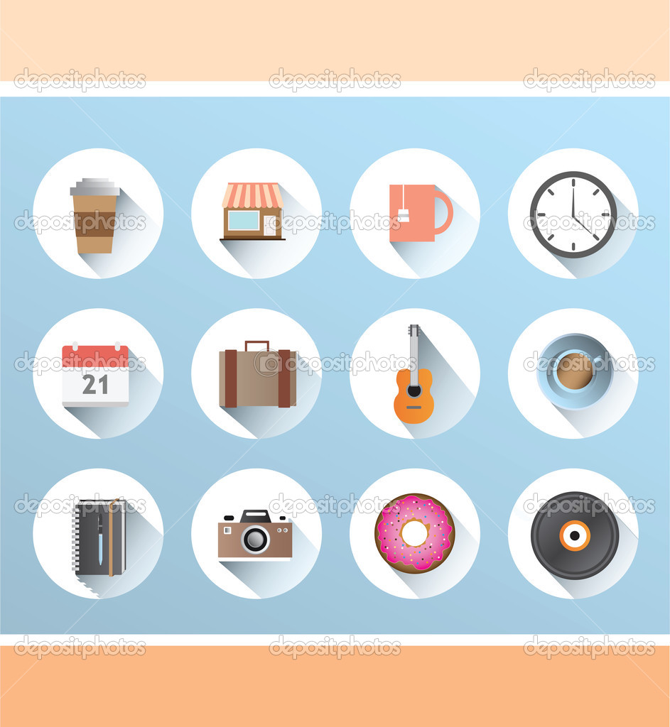Various lifestyle icons Stock Vector Image by ©vectorfusionart #46225487