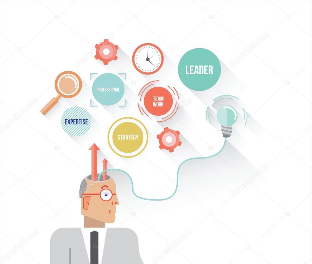 Businessman thinking with icons Stock Vector Image by ©vectorfusionart ...