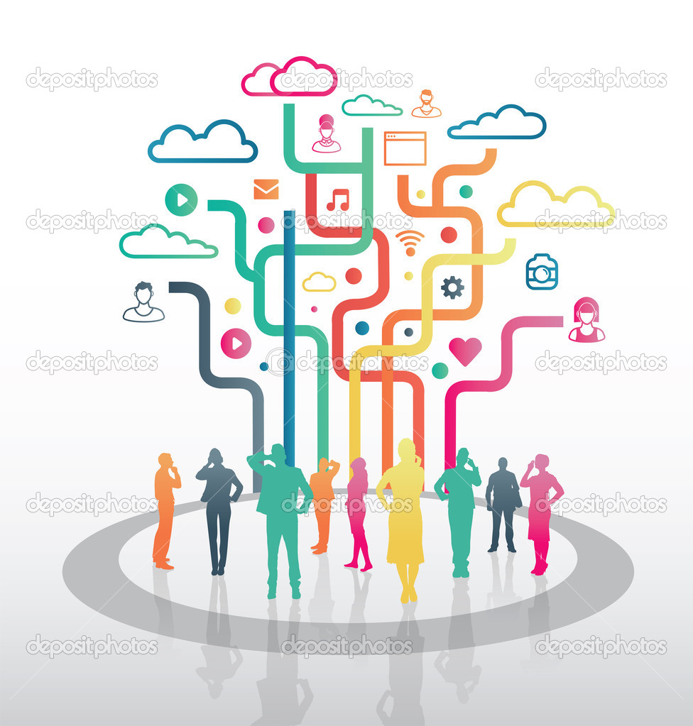 Business people under app icons Stock Vector Image by ©vectorfusionart ...