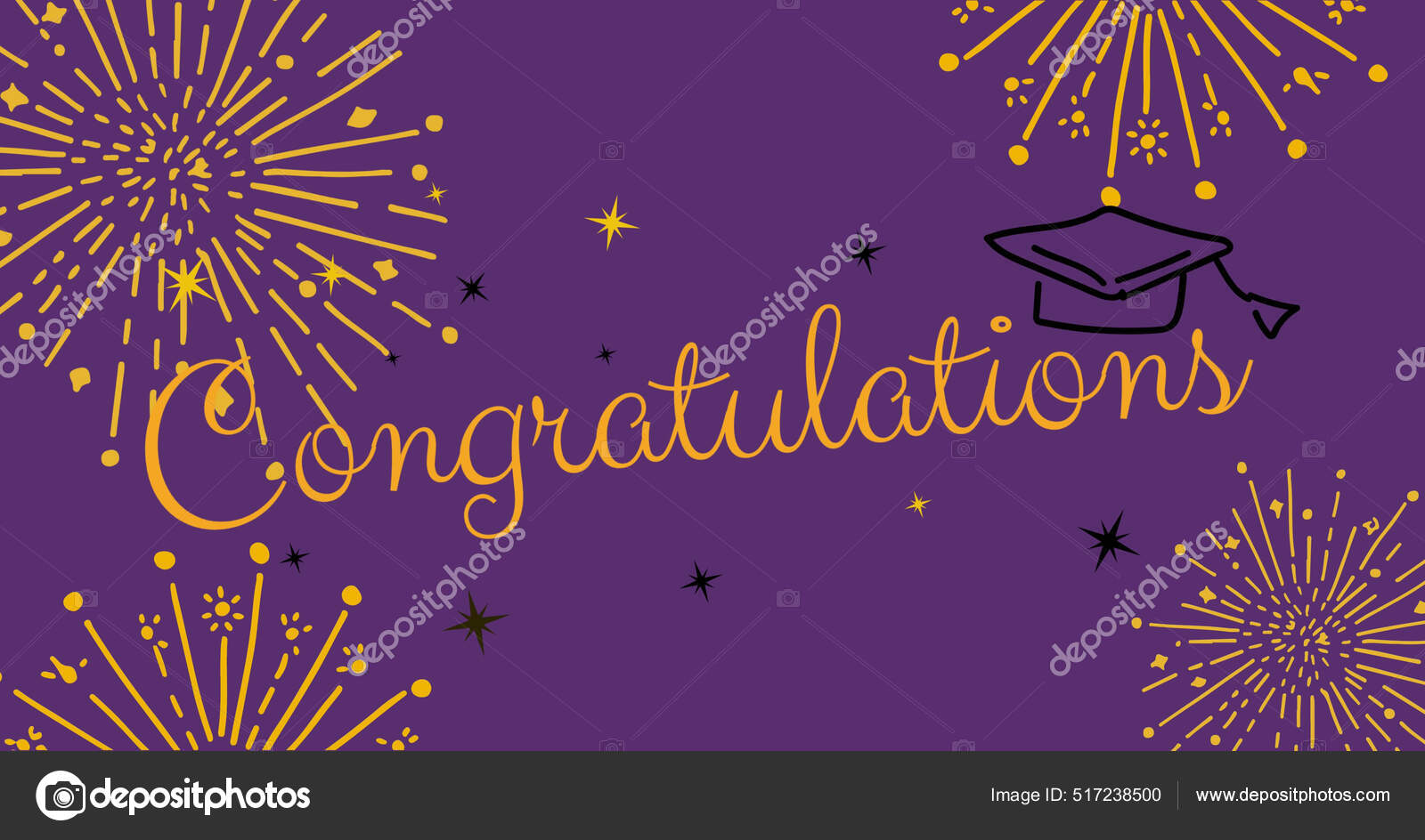 Image Fireworks Congratulations Purple Background Victory Festivity ...