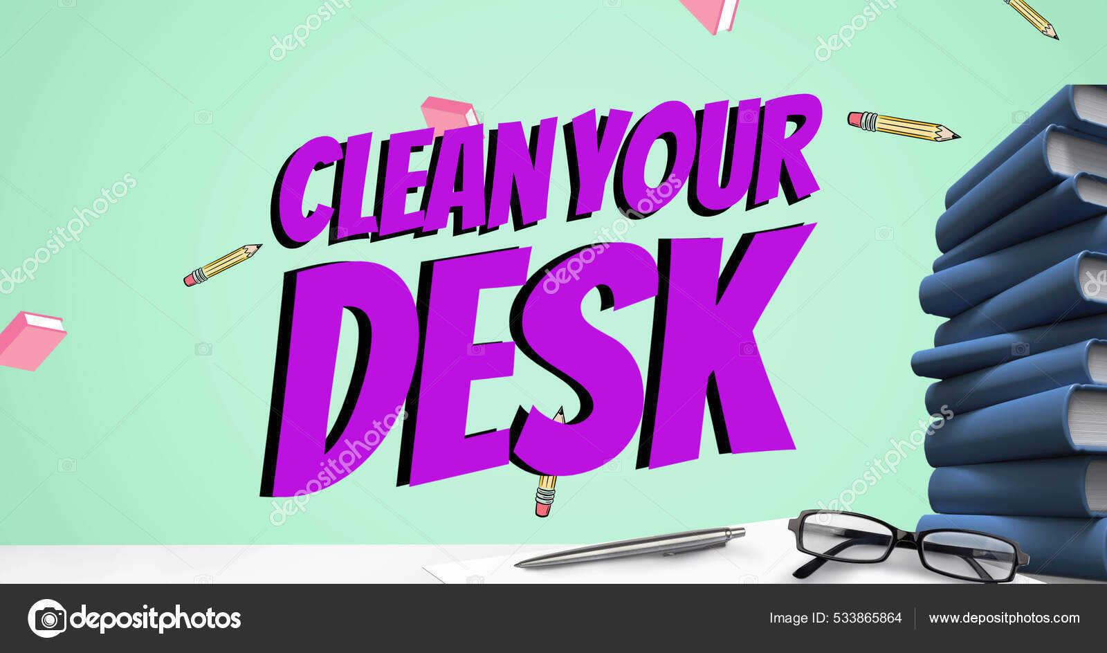 Clean Office Desk Clipart