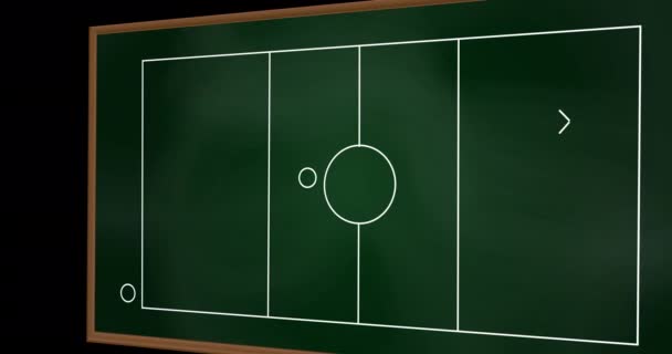 Animation Football Game Plan Blackboard Sports Competition ...