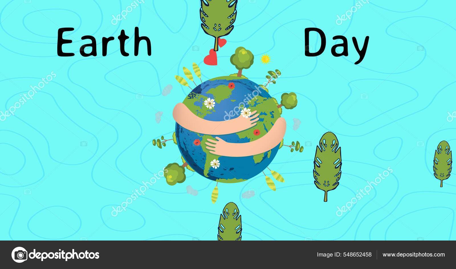 Digitally Generated Image Planet Earth Hugging Self Text Blue ...