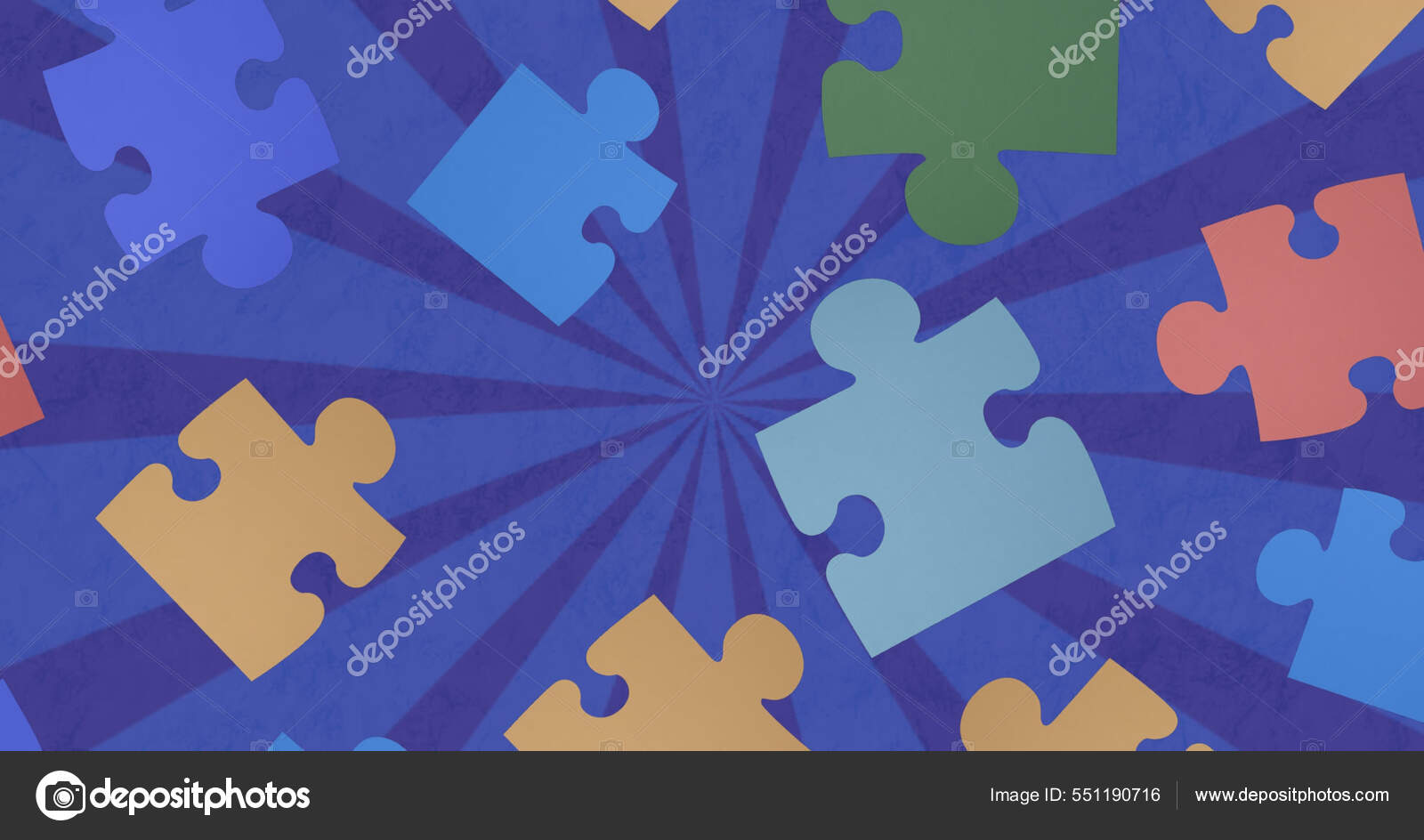 Rotating Jigsaw Puzzles Pieces