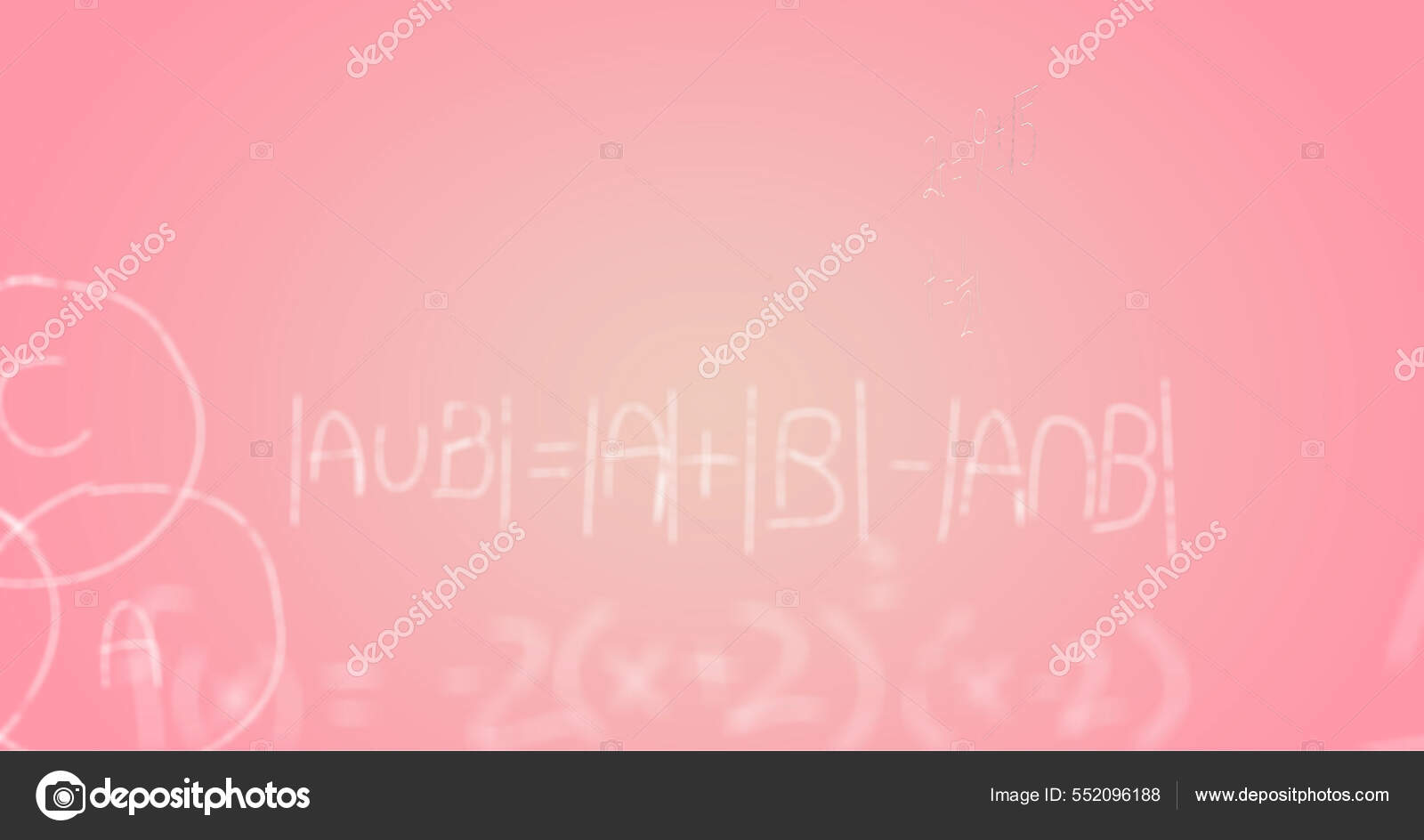 Image Hand Written Mathematical Formulae Pink Background Science ...