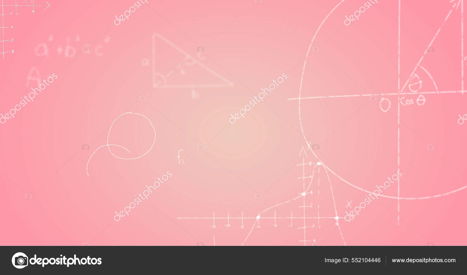Image Hand Written Mathematical Formulae Pink Background Science ...