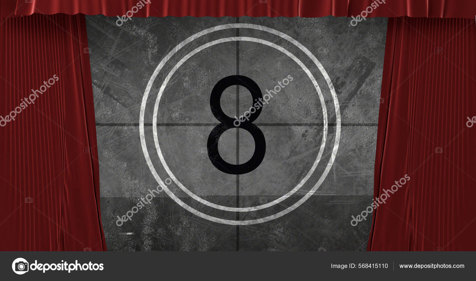 Animated Countdown Animated Red Theater — Stock Photo © vectorfusionart ...
