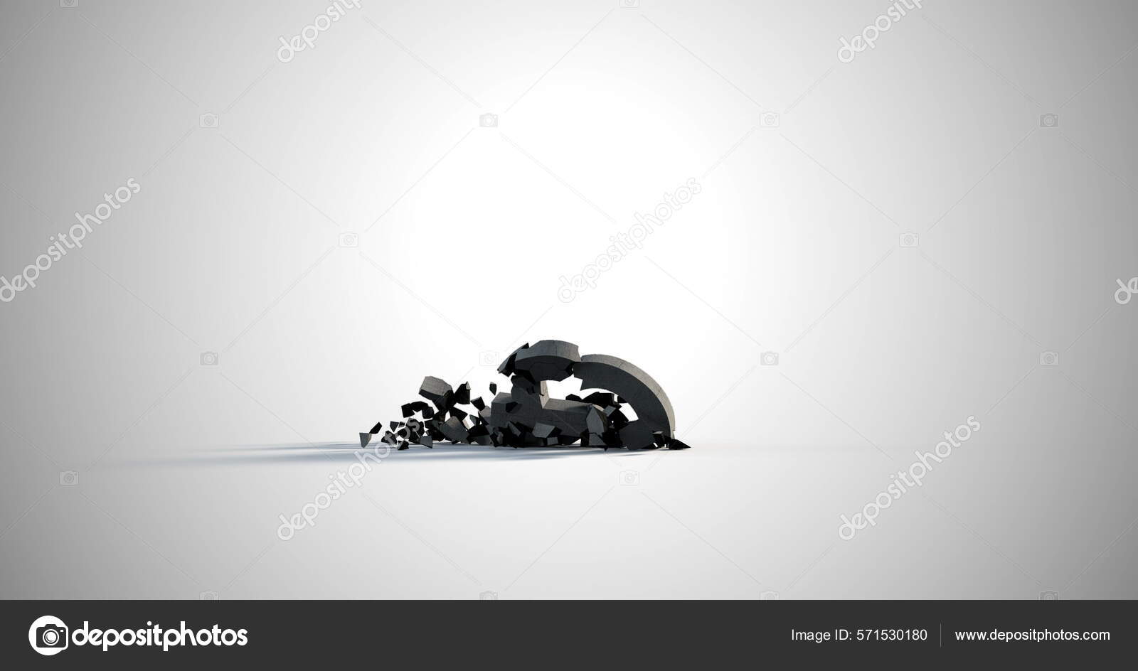 Digitally Generated Pound Sign Falling White Background Stock Photo by ...