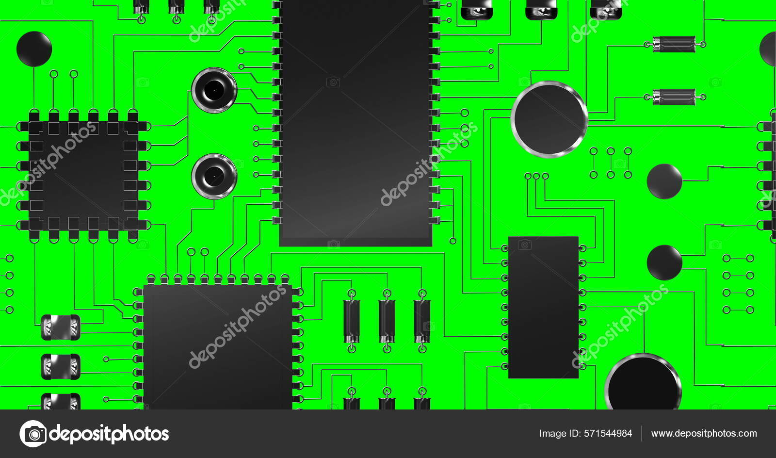 Digitally Generated Electronic Circuit Board Stock Photo by ...