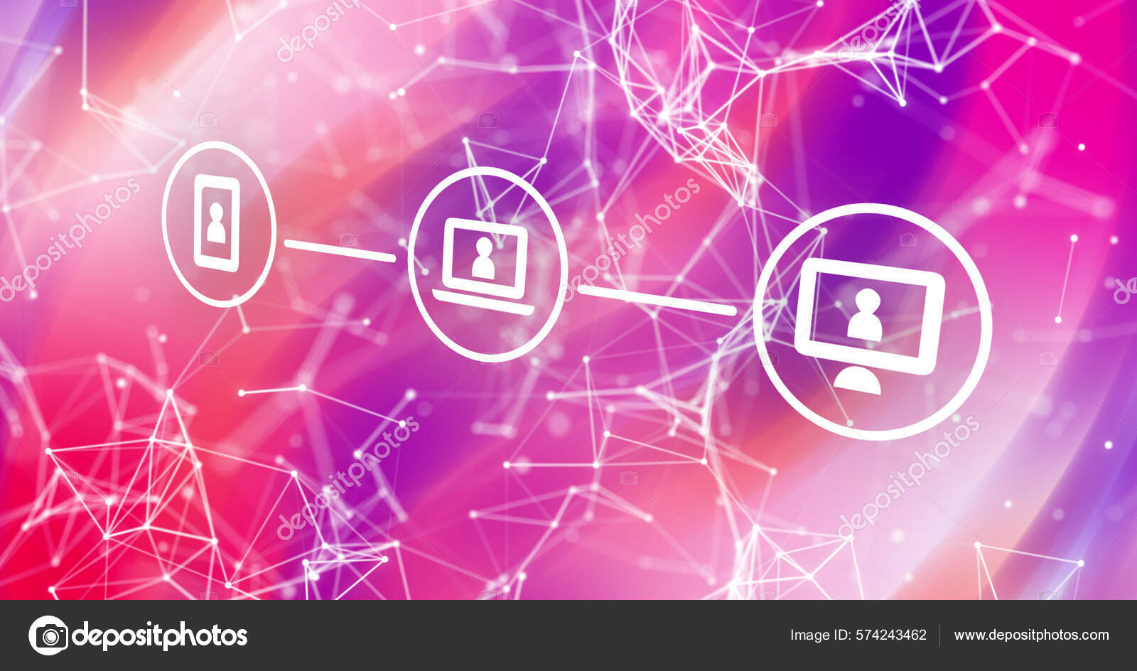 Image Icons Connections Background Changing Colorful Waves Colour ...