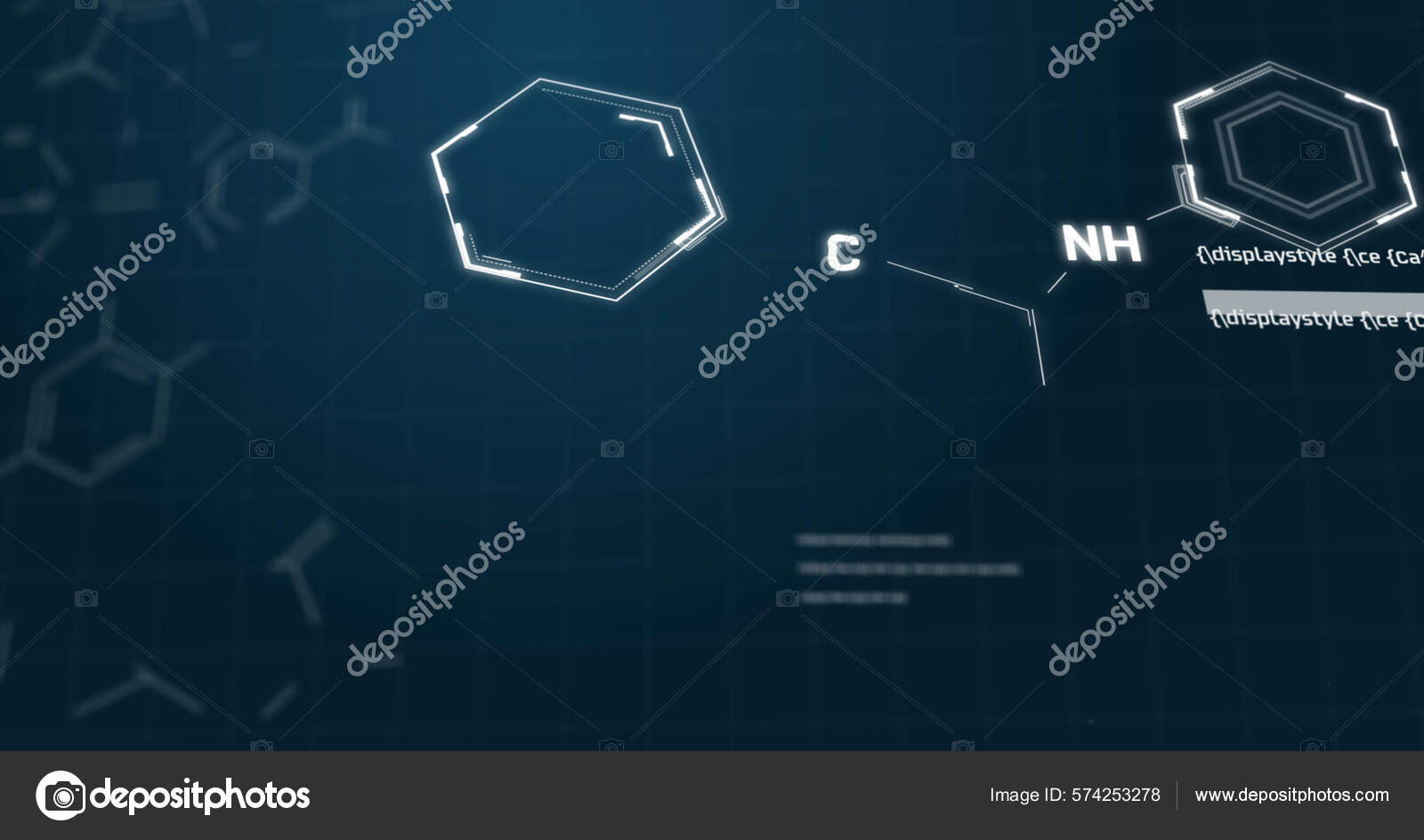 Image Chemical Formula Structures Data Moving Blue Background Chemistry ...