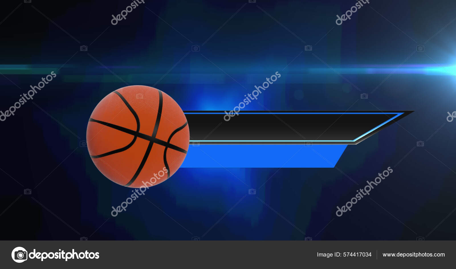 Image Basketball Moving Black Blue Banners Blue Background Pulsing ...