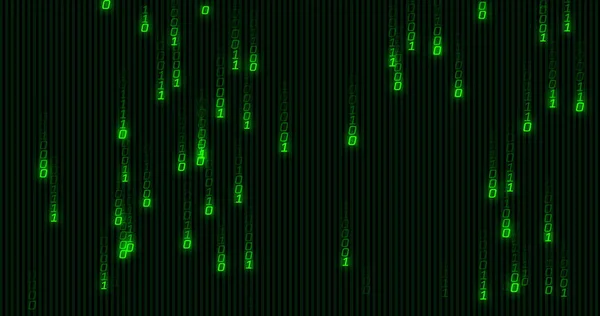 Image of green binary coding data processing over black background. data processing, digital ...
