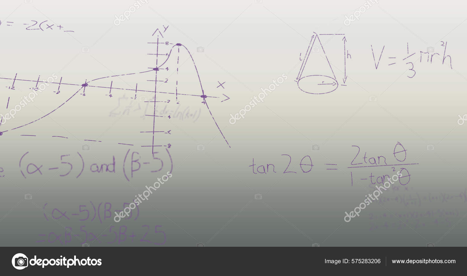 Imagen Ecuaciones Matemáticas Sobre Fondo Blanco Concepto Ciencia ...