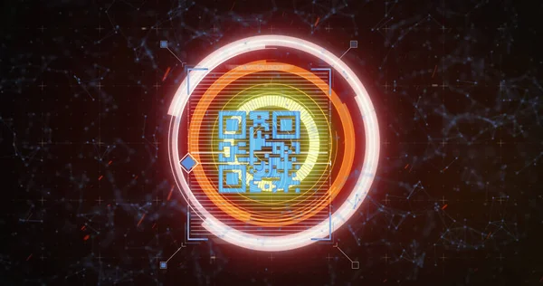 Image of scope scanning and qr code online security with network of ...