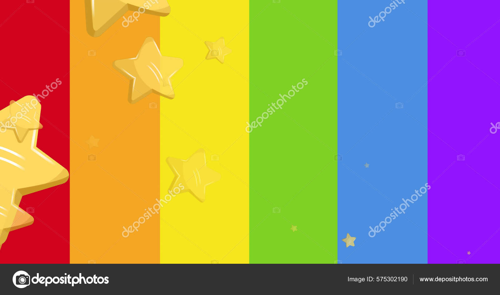 Image Stars Falling Rainbow Background Pride Month Celebration Concept ...