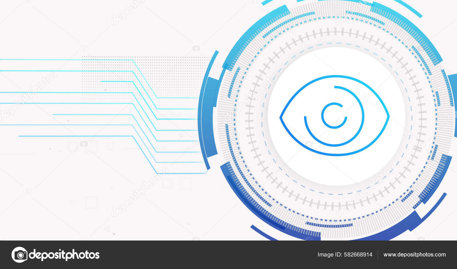 Image Network Connections Eye White Background Cyber Security Digital ...