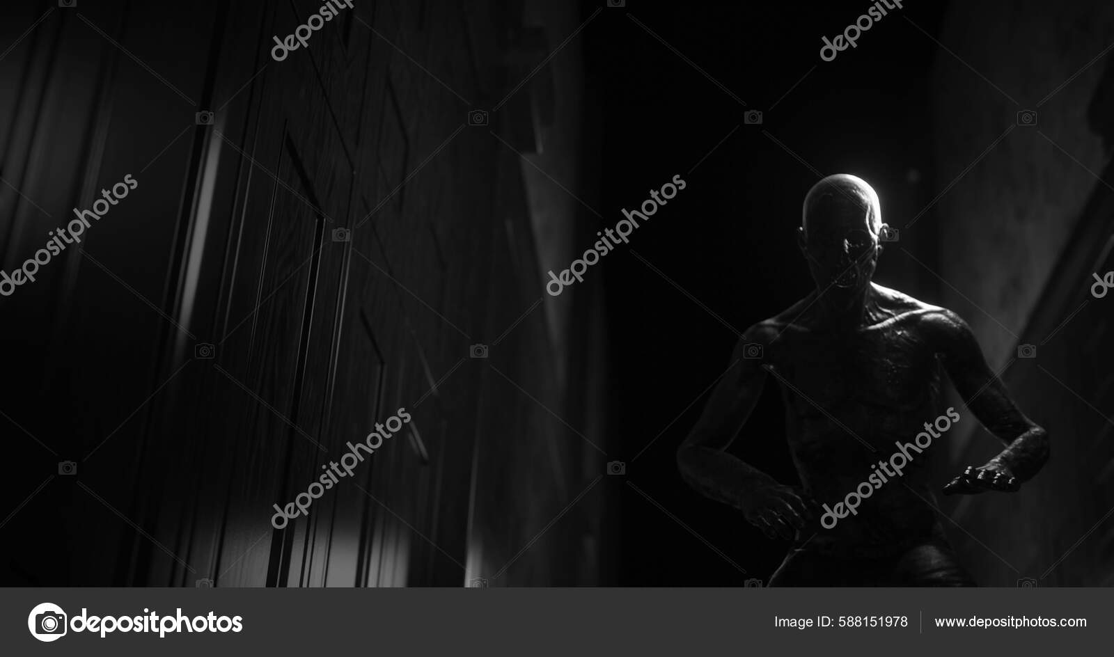 Image Human Monster Dark Tunnel Being Stunned Horror Fright Image ...