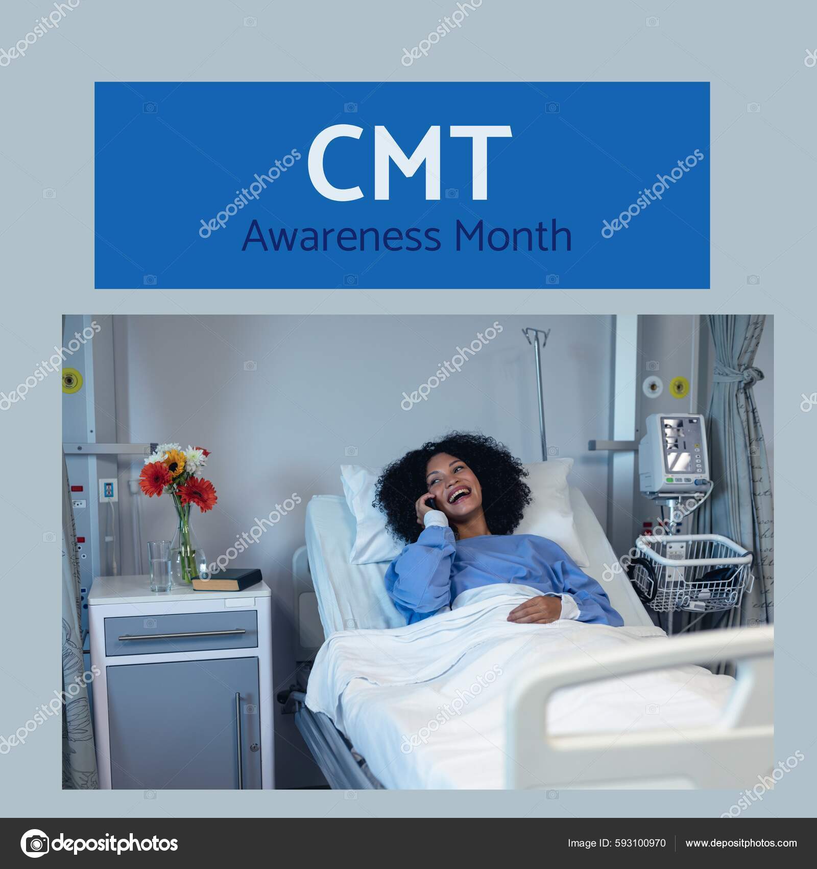 Composition Cmt Awareness Month Text African American Woman Hospital ...