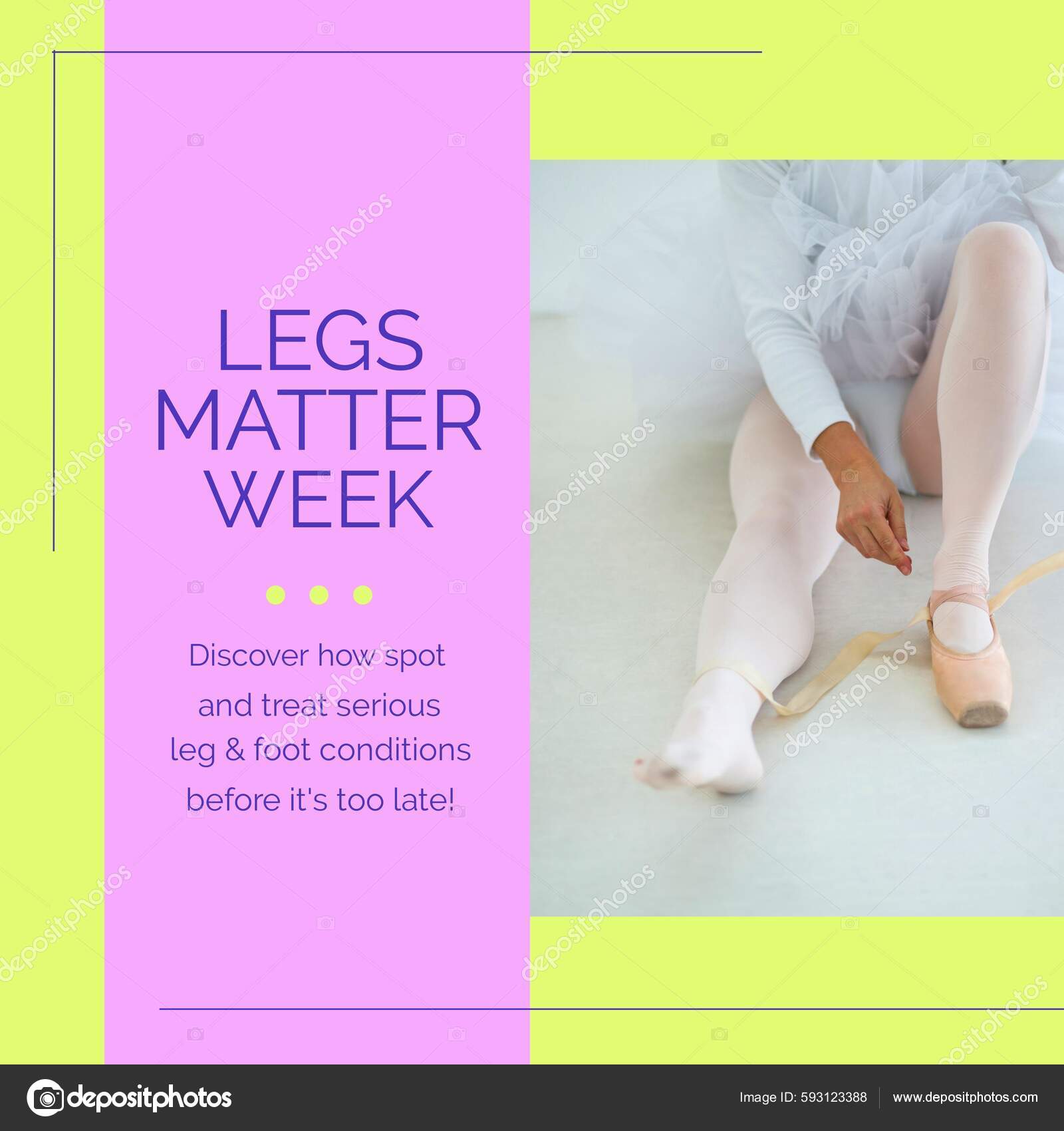 Composition Legs Matter Week Text Caucasian Ballet Dancer Legs Matter ...