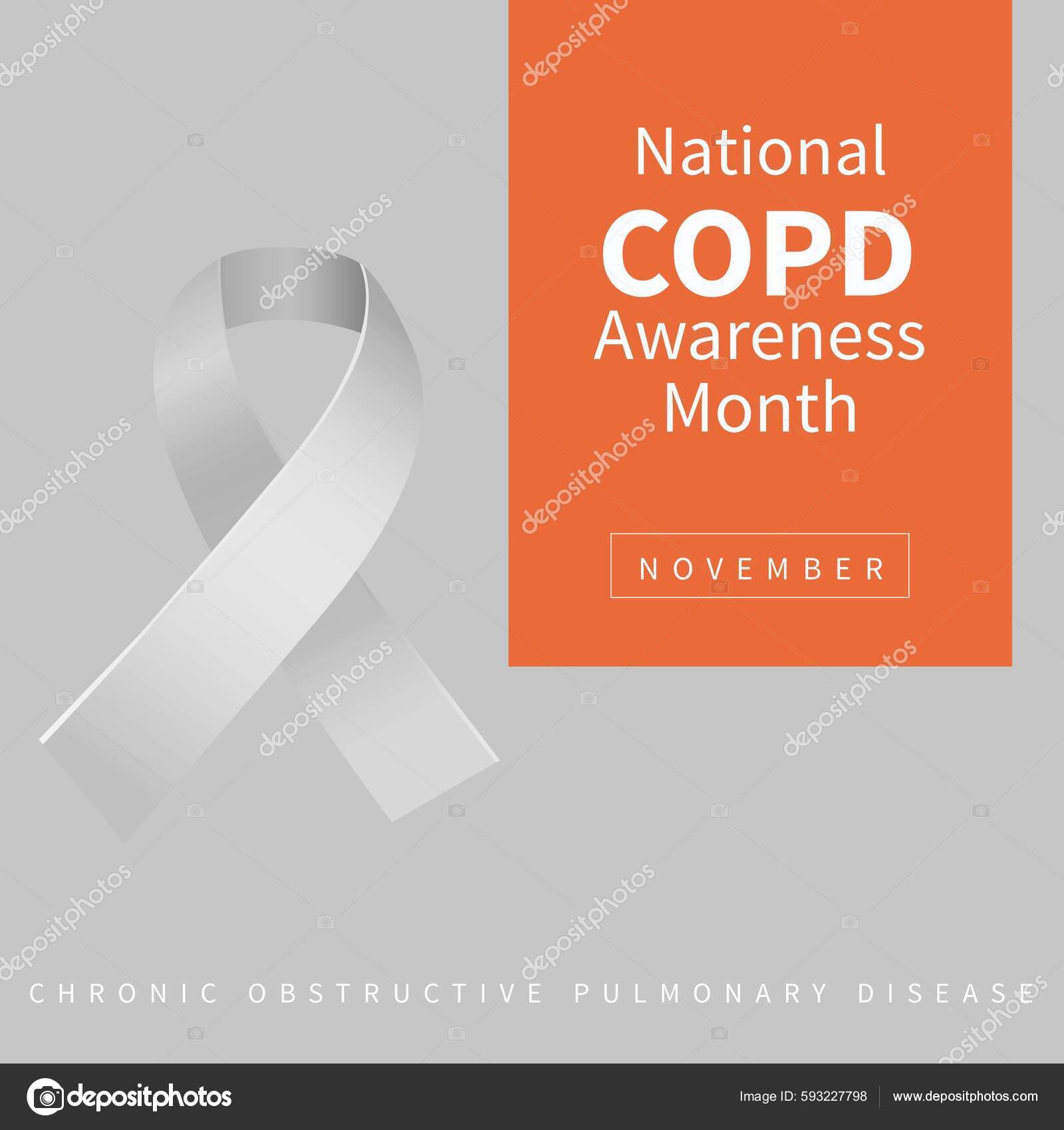 Composition Copd Awareness Month Text Ribbon Copd Awareness Month ...