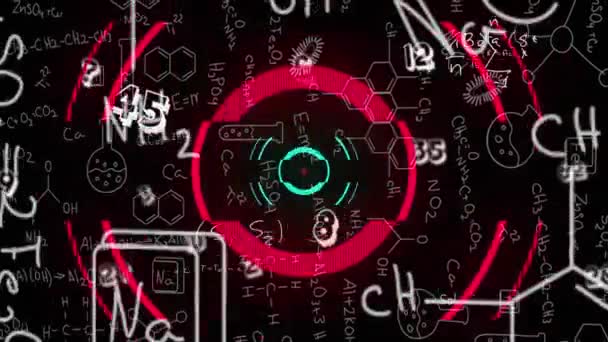 Animation Shapes Moving Mathematical Equations Global Business Digital ...