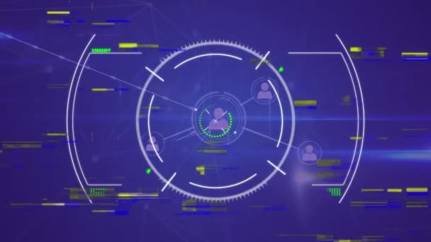 Animation Network Connections People Icons Scope Scanning Global ...