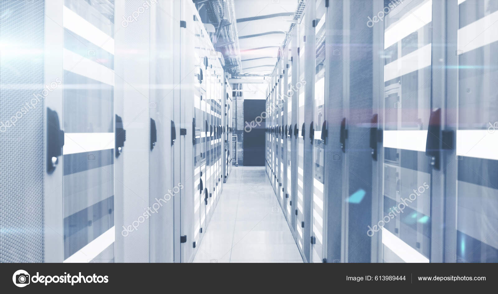 Image Data Processing Server Room Global Business Digital Interface Concept — Stock Photo ...