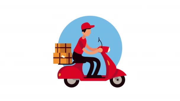 Delivery service at city Stock Vector Image by ©jemastock #195049866