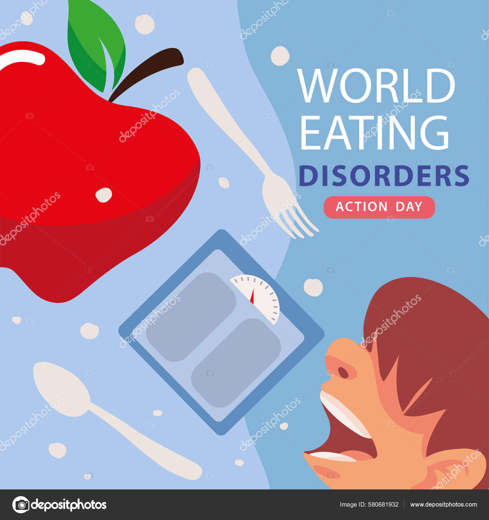 Icons World Eating Disorders Design Stock Vector Image by ©djv #580681932