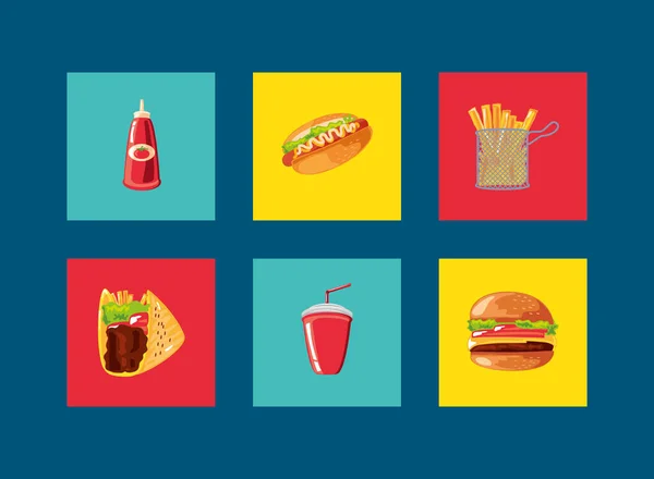 8,389,369 Fast food collage Vector Images | Depositphotos