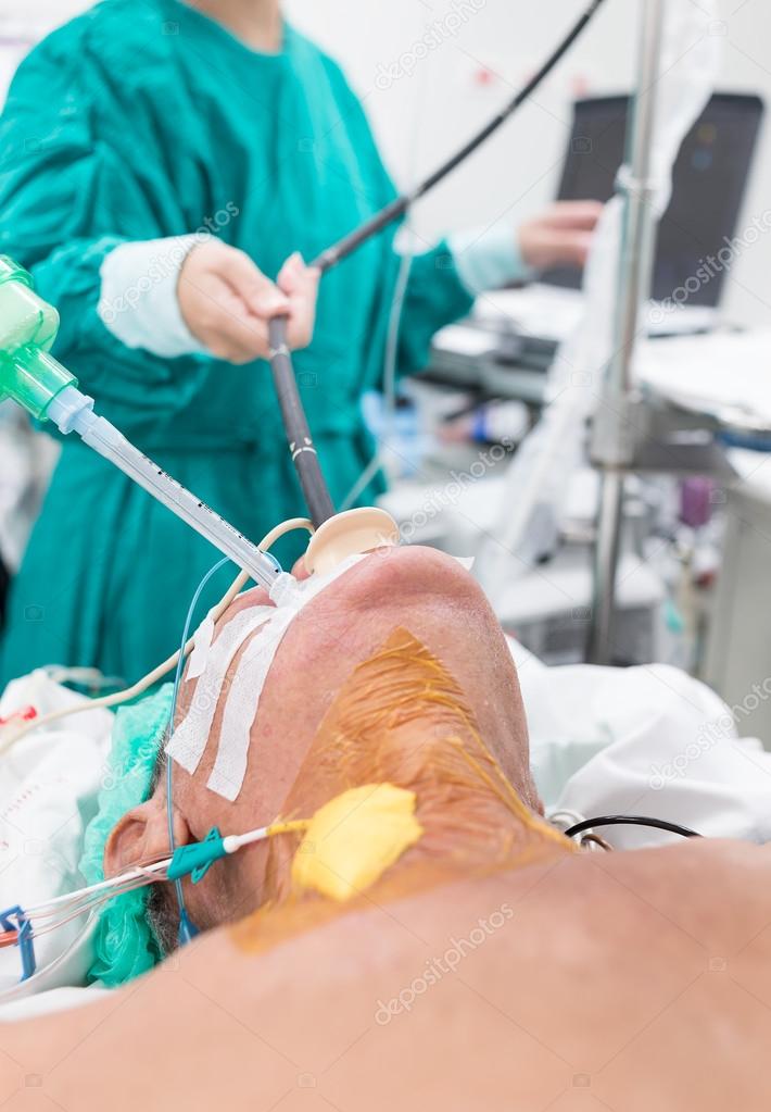 Intraoperative transesophageal echocardiography — Stock Photo ...