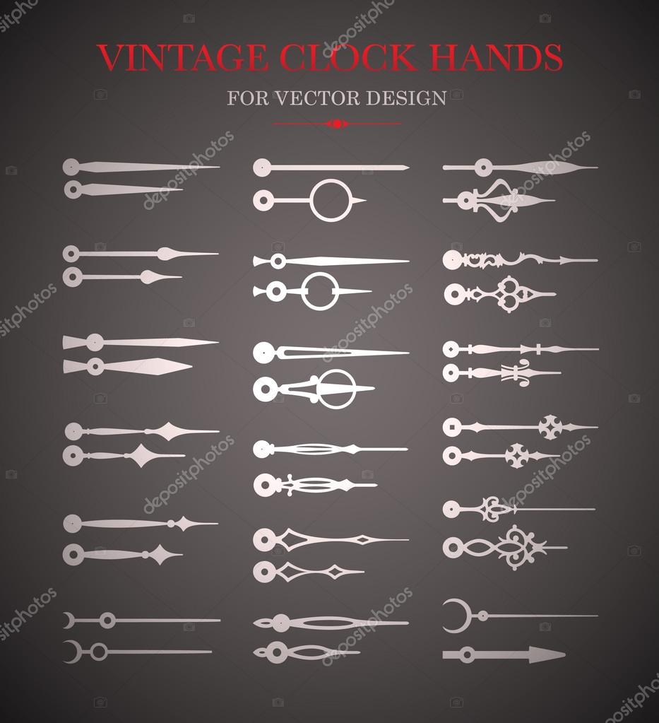 Antique Clock Hands Tattoo