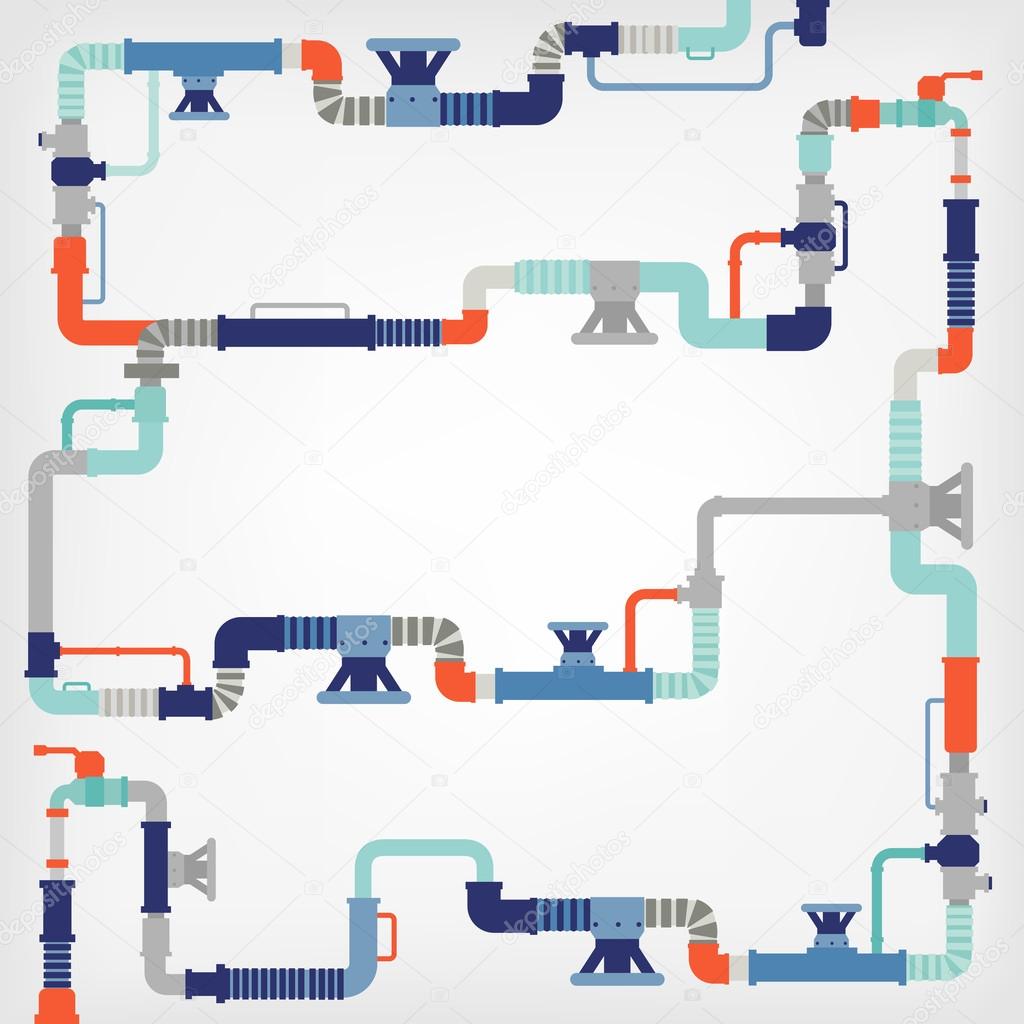 Industrial pipeline — Stock Vector © whanwhan.ai #46274165