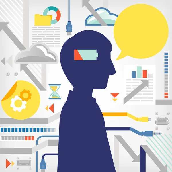 100,000 Brain overload Vector Images | Depositphotos