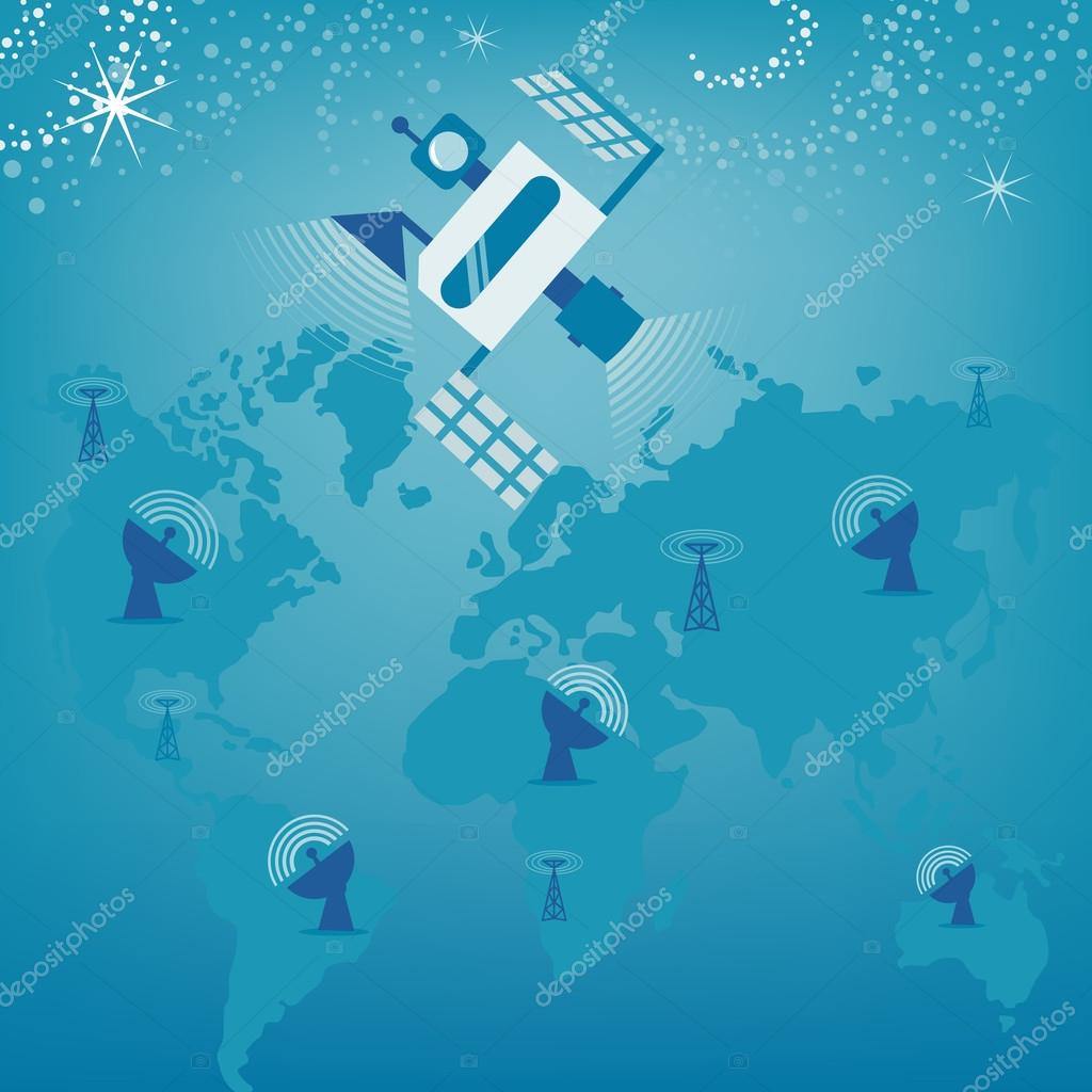 Communication satellite Stock Vector Image by ©whanwhan.ai #46321409