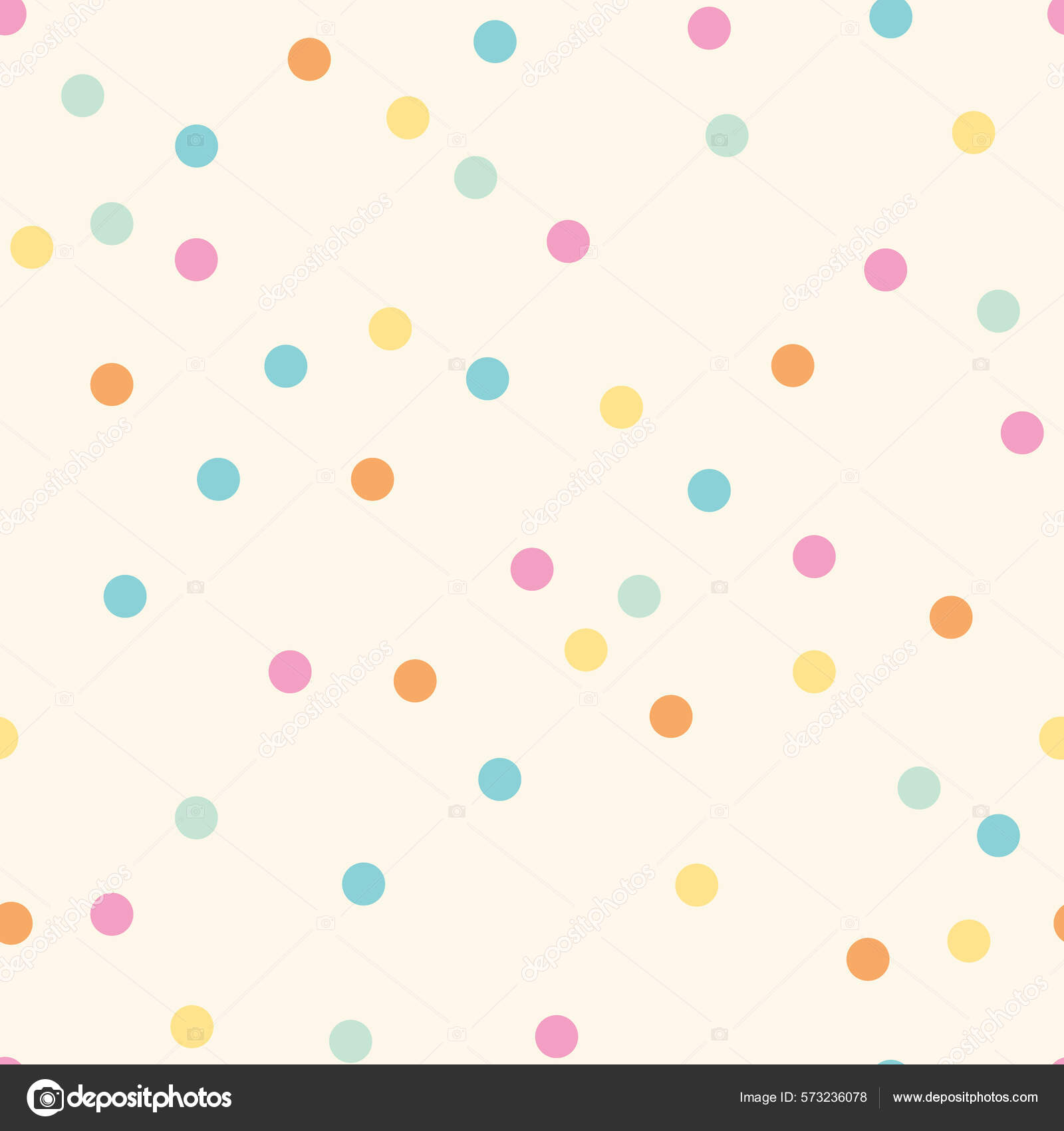 Colorful pastel dots over cream background Stock Vector Image by ...
