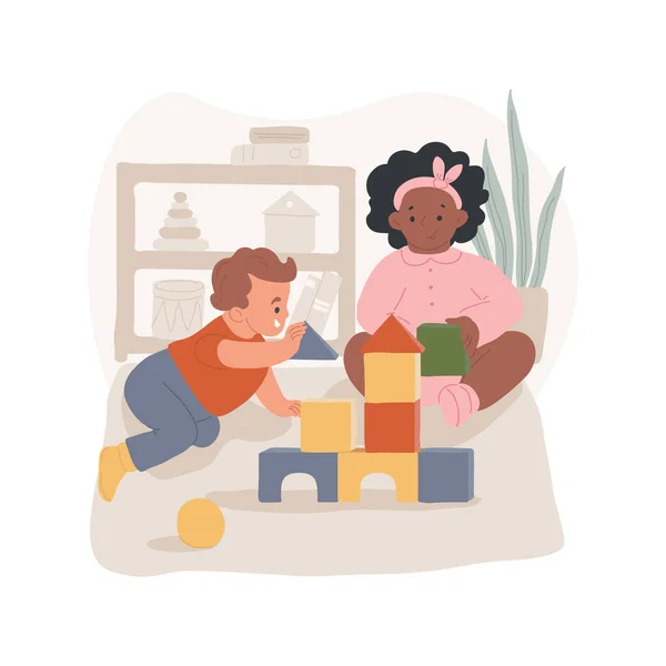 Touching textures isolated cartoon vector illustrations. Stock Vector ...