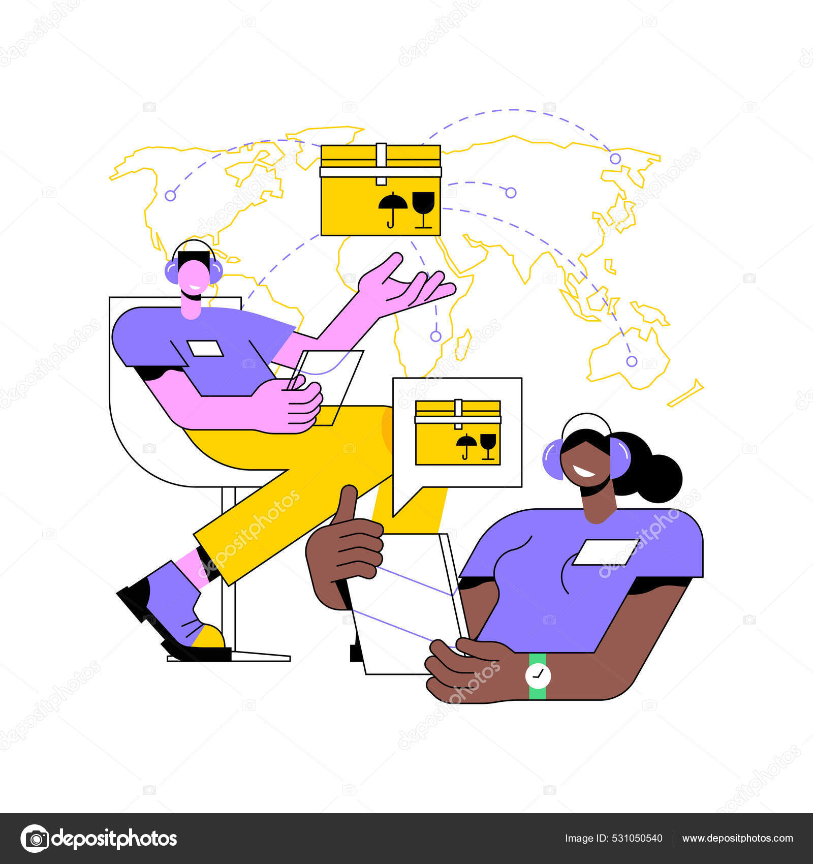 Logistics hub abstract concept vector illustration. Stock Vector by ...