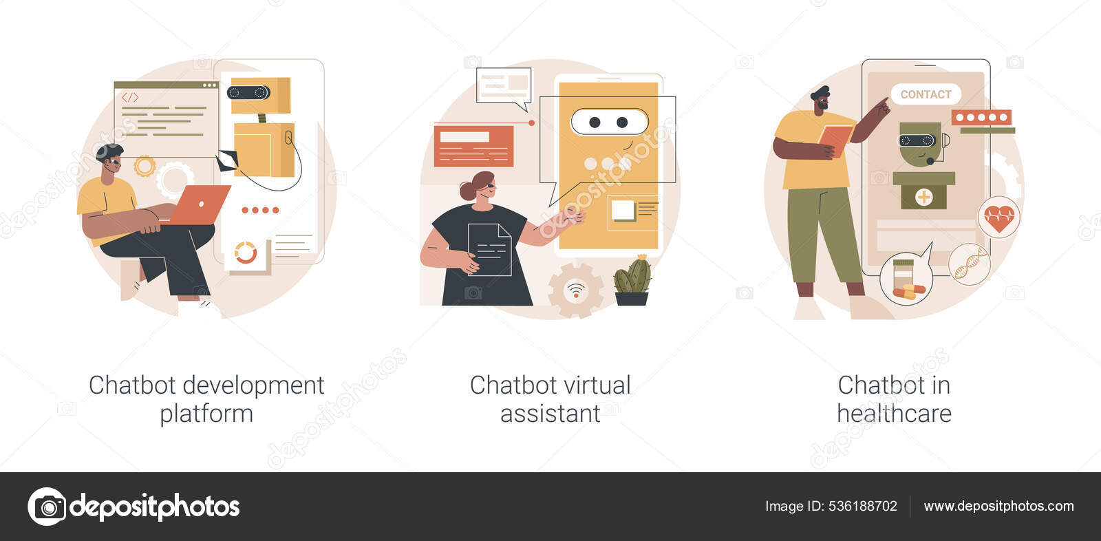 Smart robot abstract concept vector illustrations. Stock Vector by ...