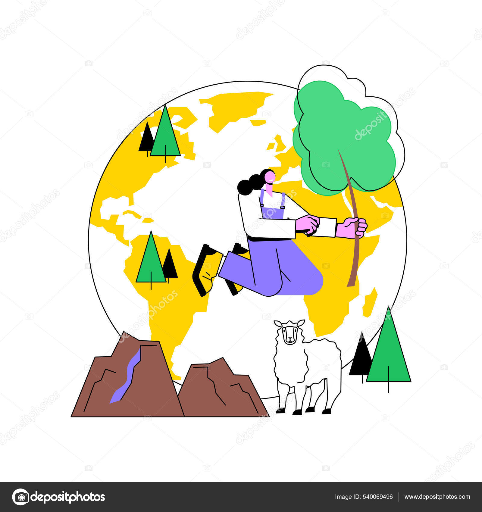 Lands conservation abstract concept vector illustration. Stock Vector ...
